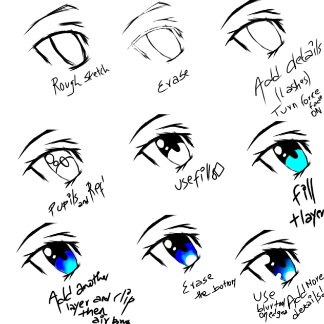 How to draw eyes👀Basic ones steps 30Min - ibisPaint