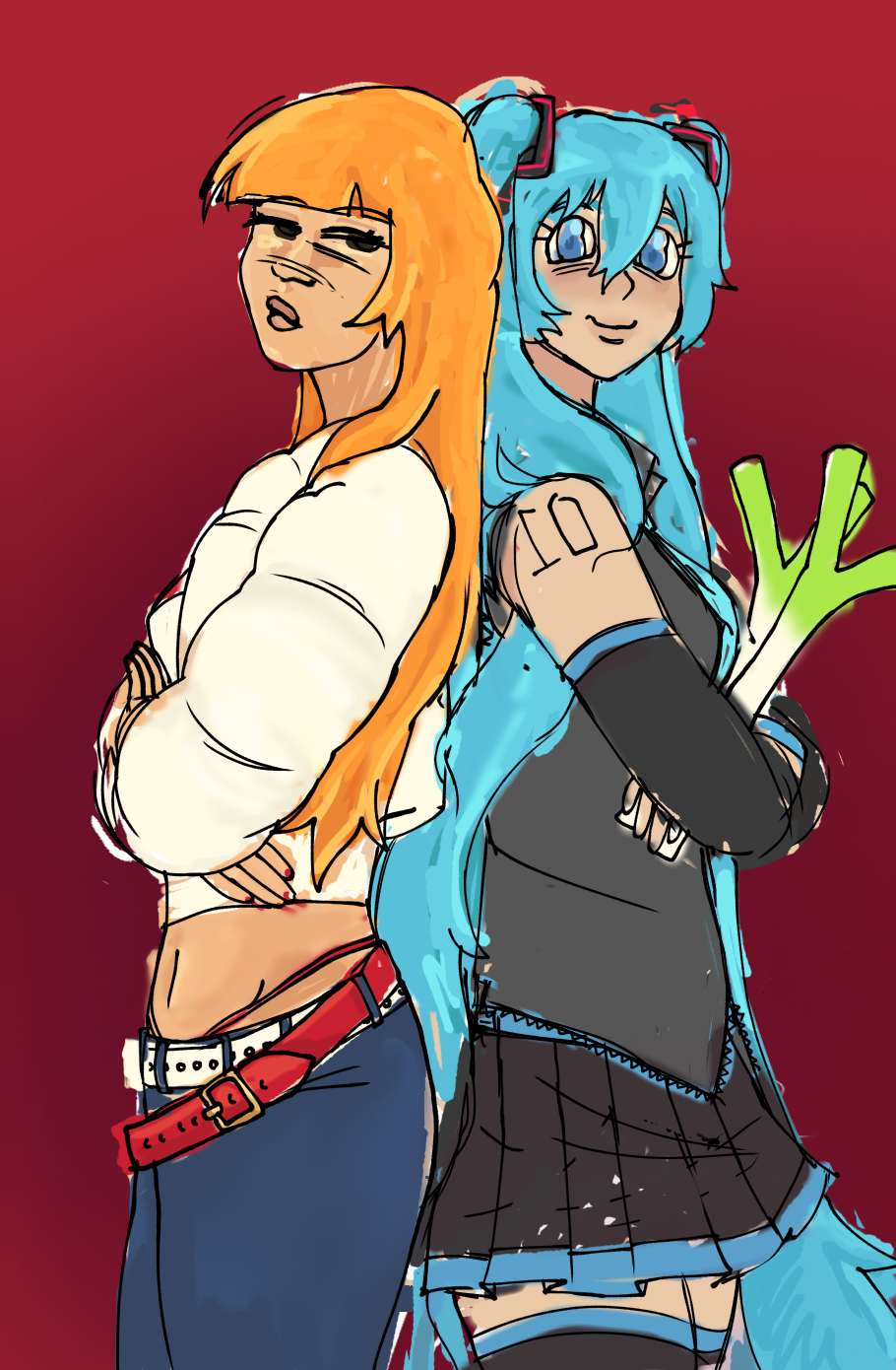 Ice spice x miku but badly drawn - ibisPaint