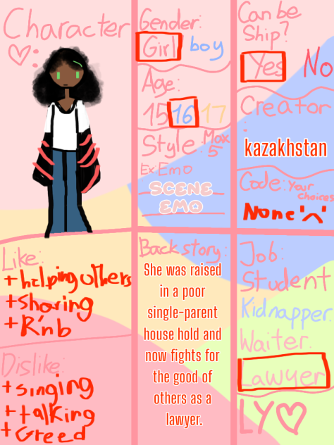 Character Sheet. - ibisPaint