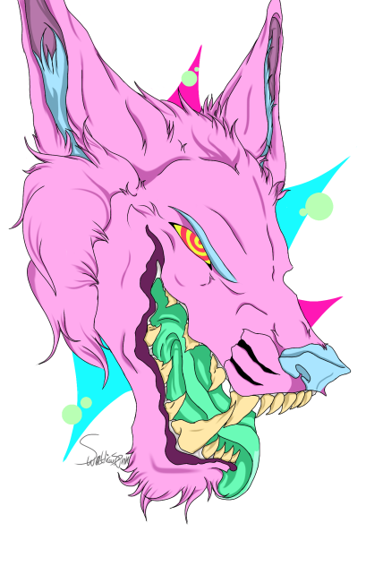 Bubblegum wolf - ibisPaint