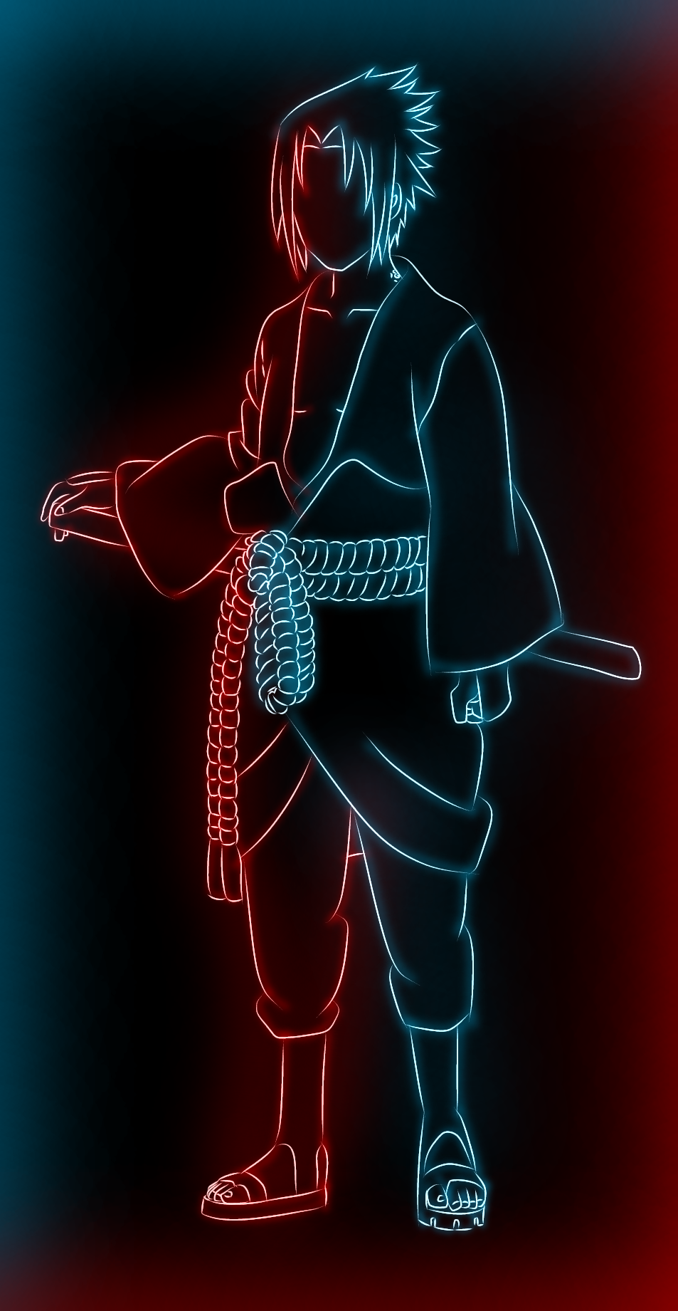 Neon sasuke wallpaper - ibisPaint
