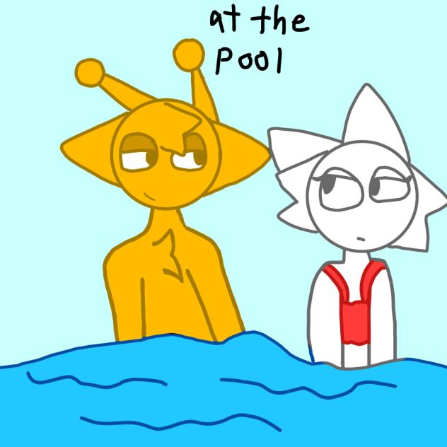At da pool - ibisPaint