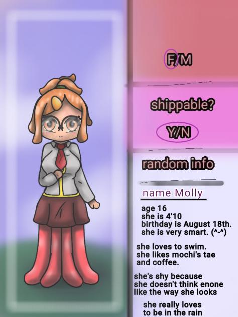 Molly's character sheet - ibisPaint