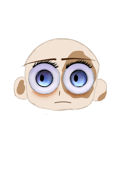 Cartoon head and eyes - ibisPaint