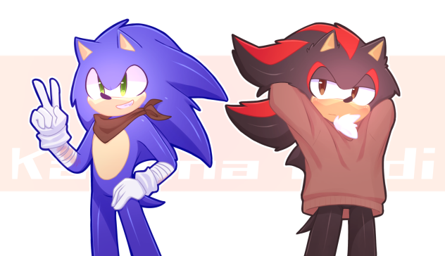 sonic and shadow - ibisPaint