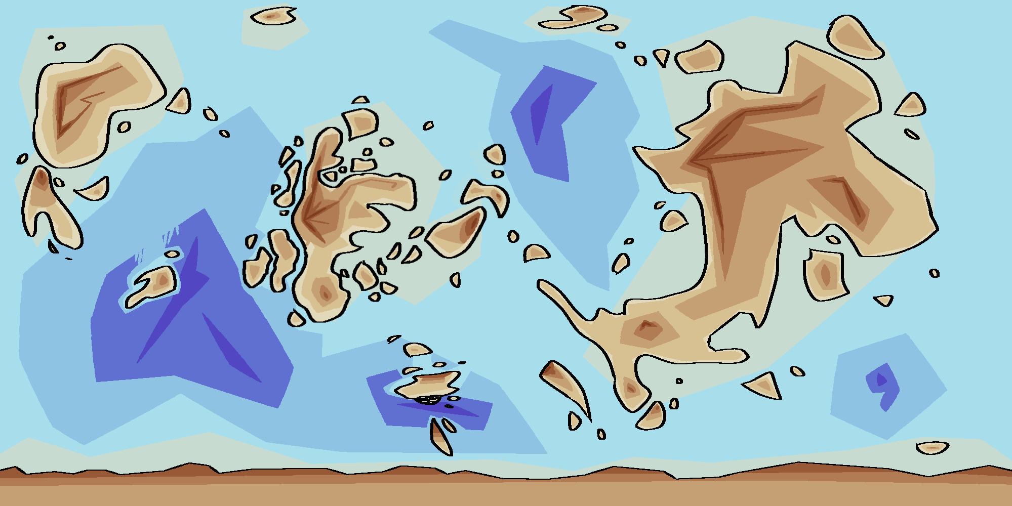 world map of Holerya - ibisPaint