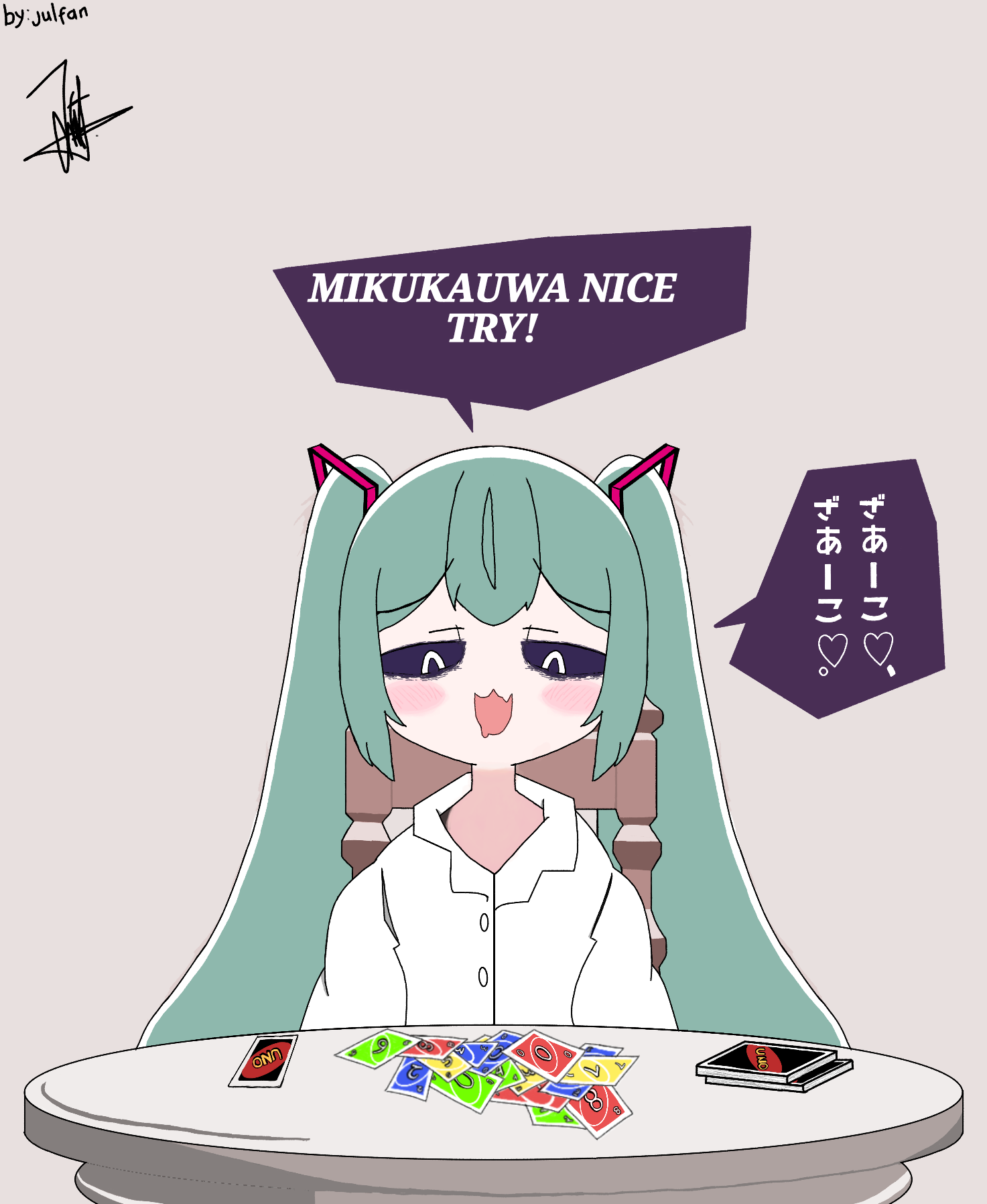 mikukauwa nice try (hatsune miku) - ibisPaint