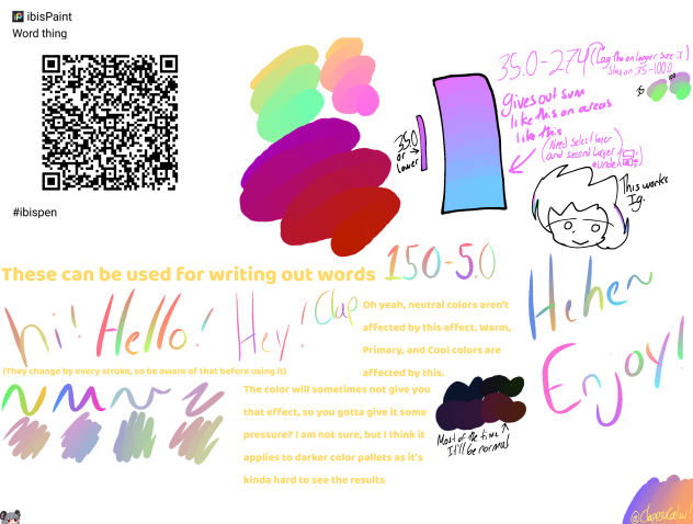 Colorful or just Word Brush - ibisPaint