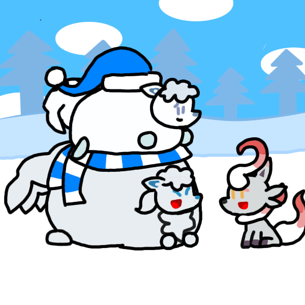 Big Fluffy Snow Fox - ibisPaint