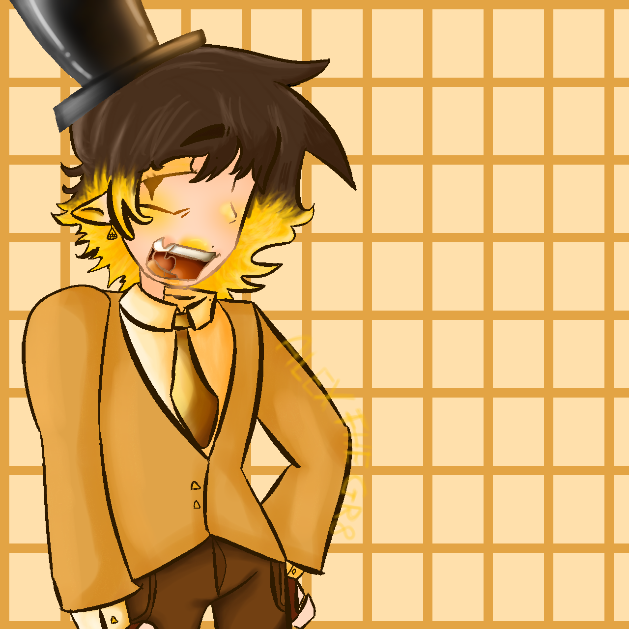 Bill Cipher humanized - ibisPaint