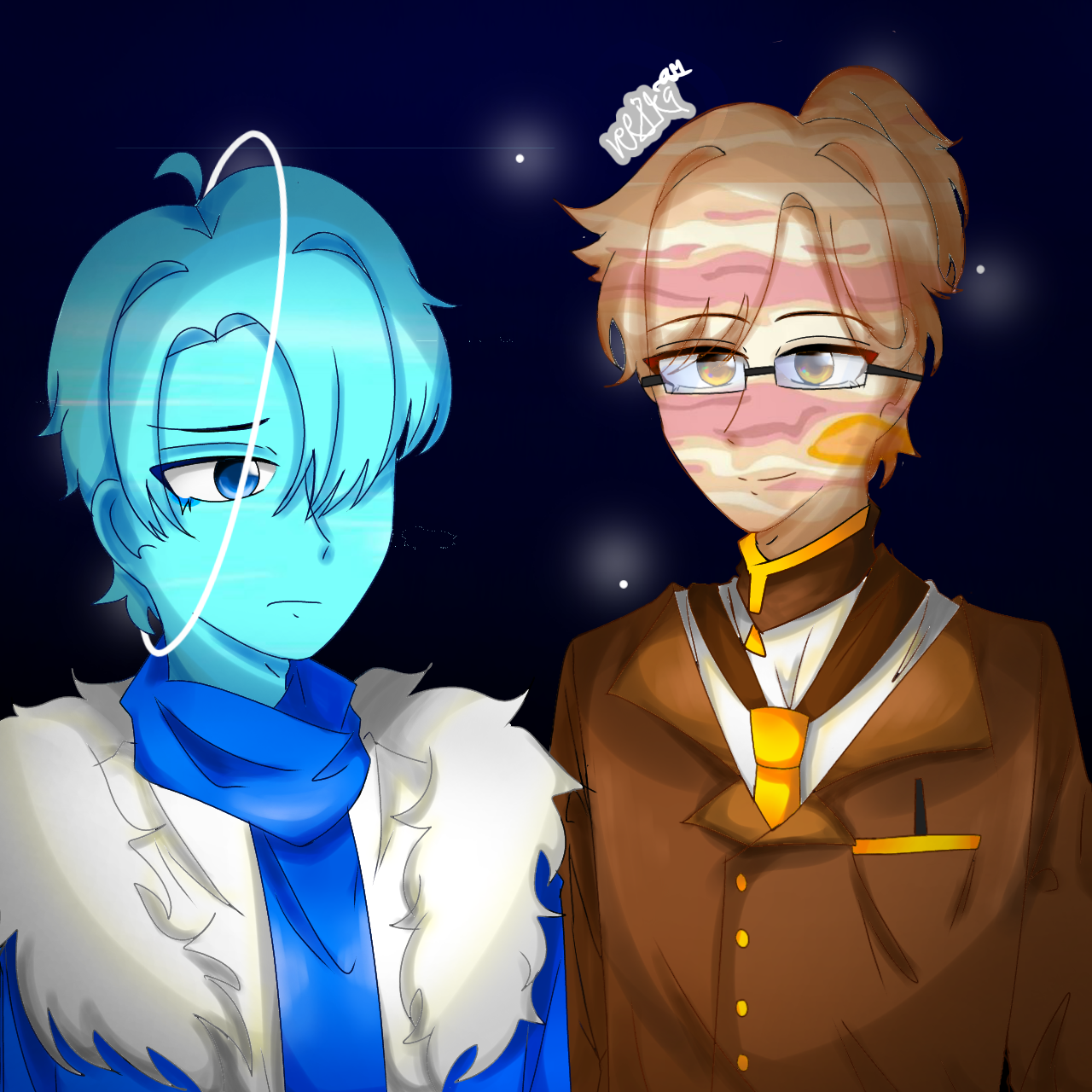 solarhumans jupiter and uranus - ibisPaint
