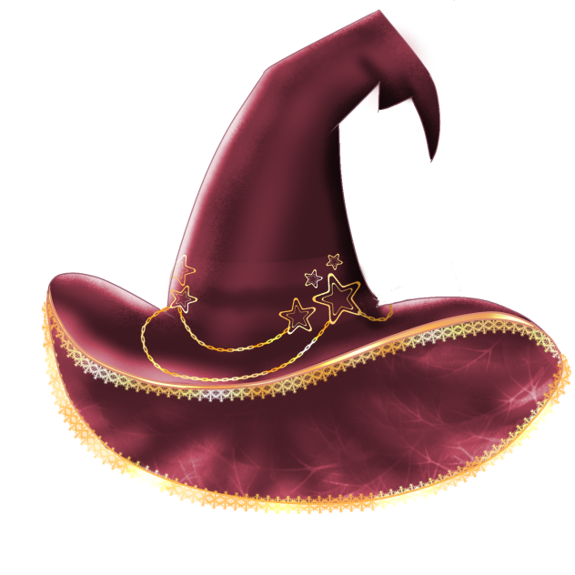 Wine Starry Witch Hat - ibisPaint