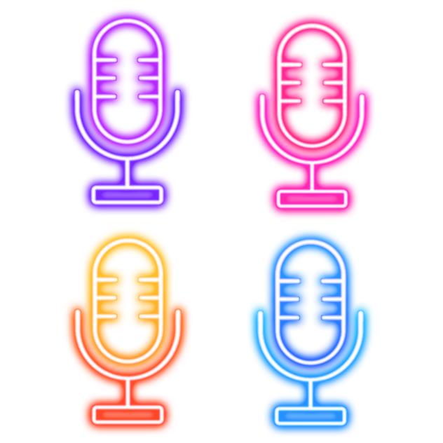 Microphone neon signs - ibisPaint