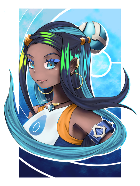 pokemon sword and shield nessa - ibisPaint