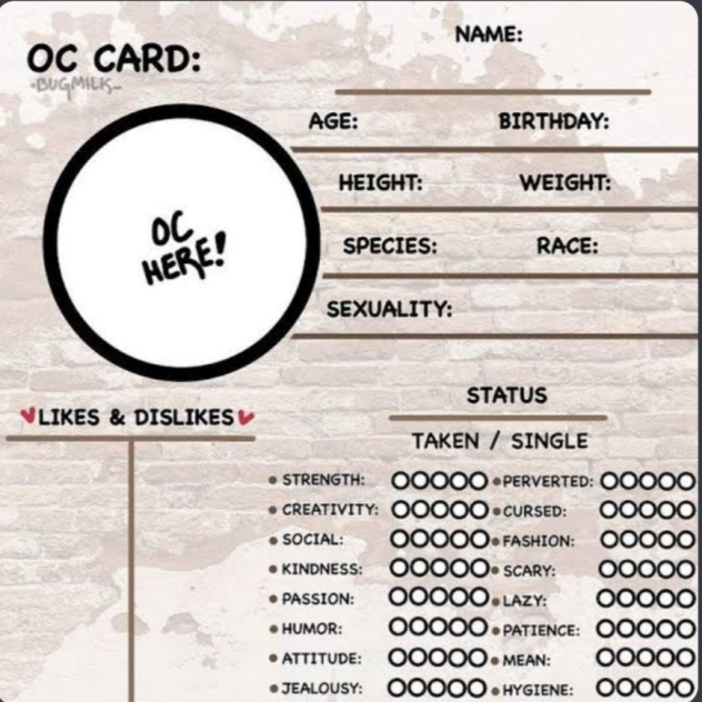 oc card template original - ibisPaint