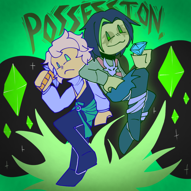 Lloyd and Morro posing dramatically - ibisPaint