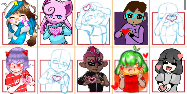 Hearts collab - ibisPaint