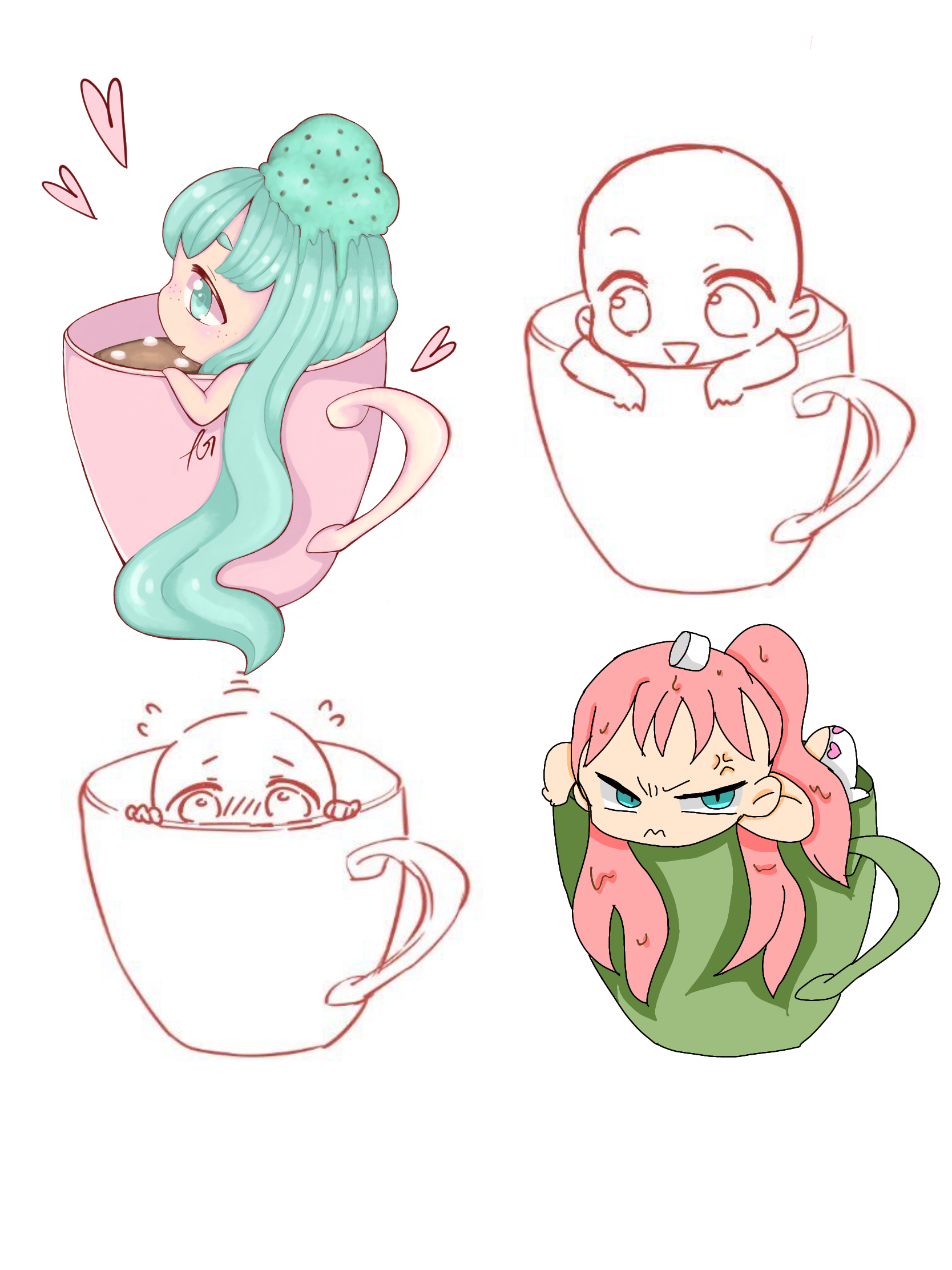 Tea Cup collab - ibisPaint