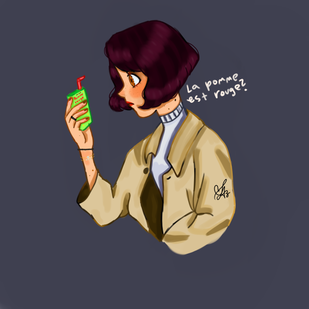 la pomme est rouge - ibisPaint
