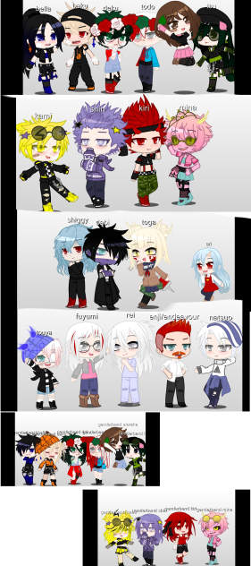 ALL my mha gacha characters - ibisPaint