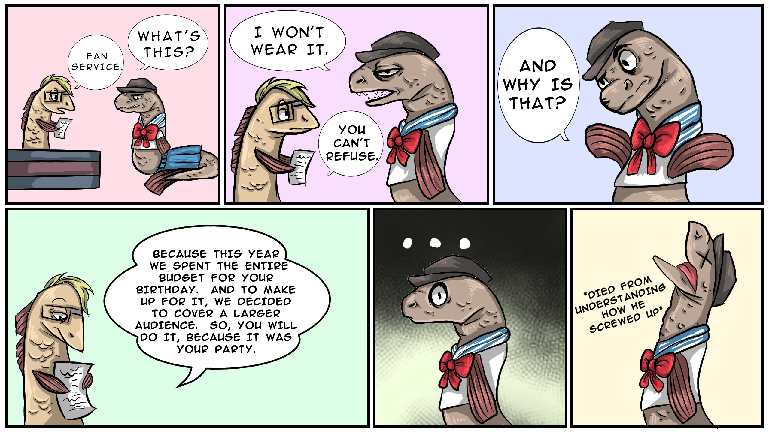 Igor the eel and Dima the sardine - ibisPaint