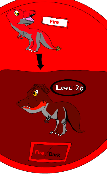 Inferno Rex second evolve form drawing - ibisPaint
