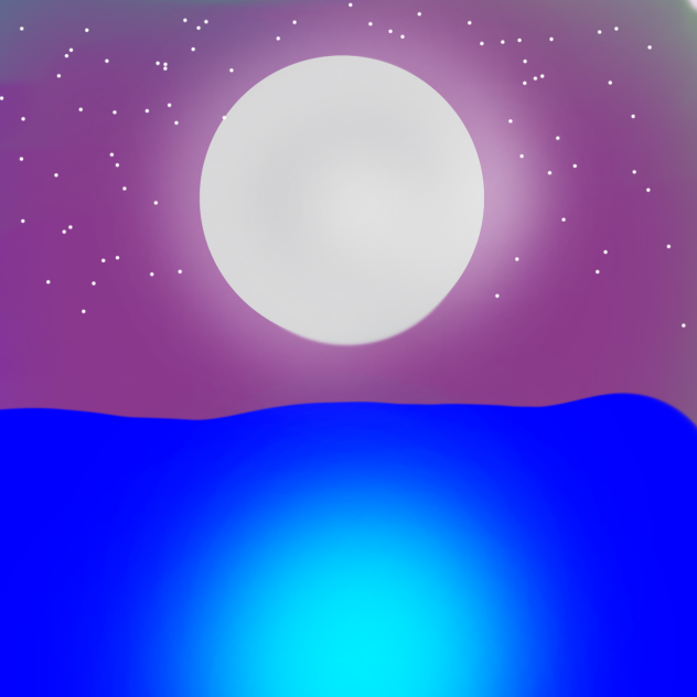 pemandangan malam hari - ibisPaint