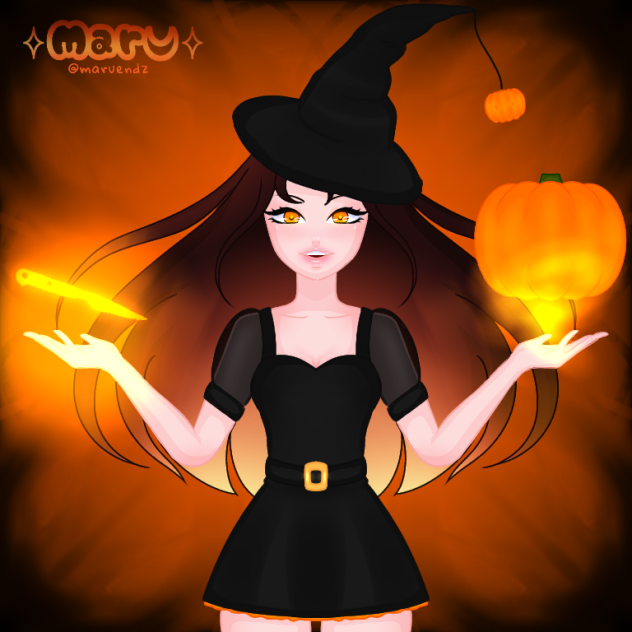 pumpkin witch - ibisPaint