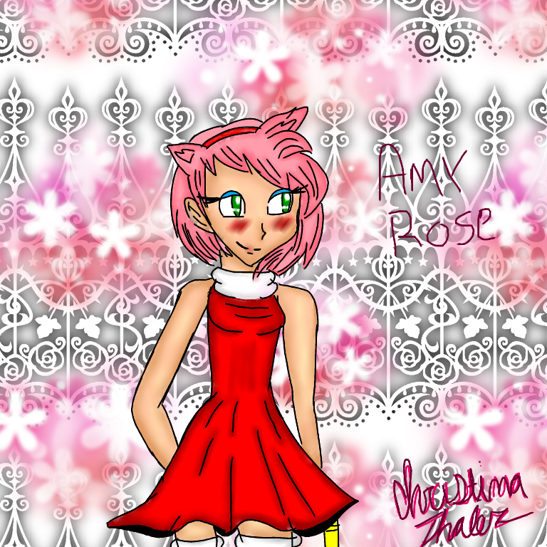 amy rose as human speedpaint - ibisPaint
