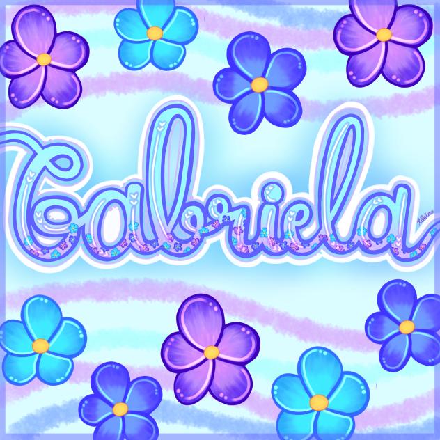 Lettering con el nombre de Gabriela - ibisPaint
