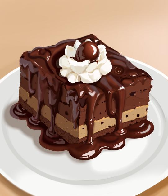 Chocolate cake 🤎🍰 - ibisPaint