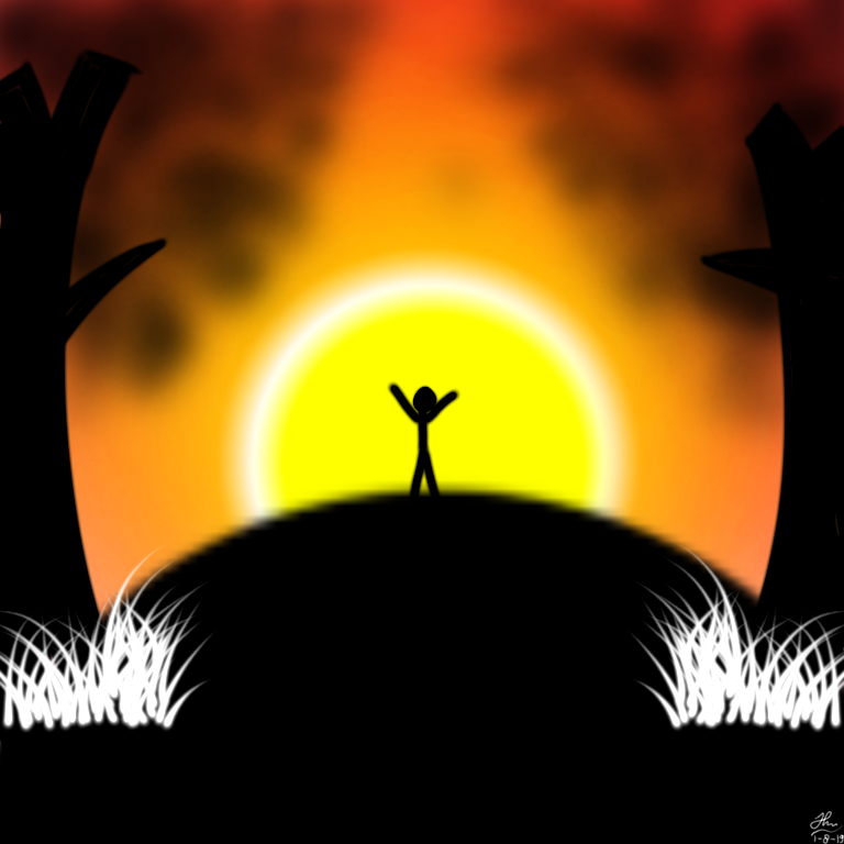 suatu kegembiraan di sore hari - ibisPaint