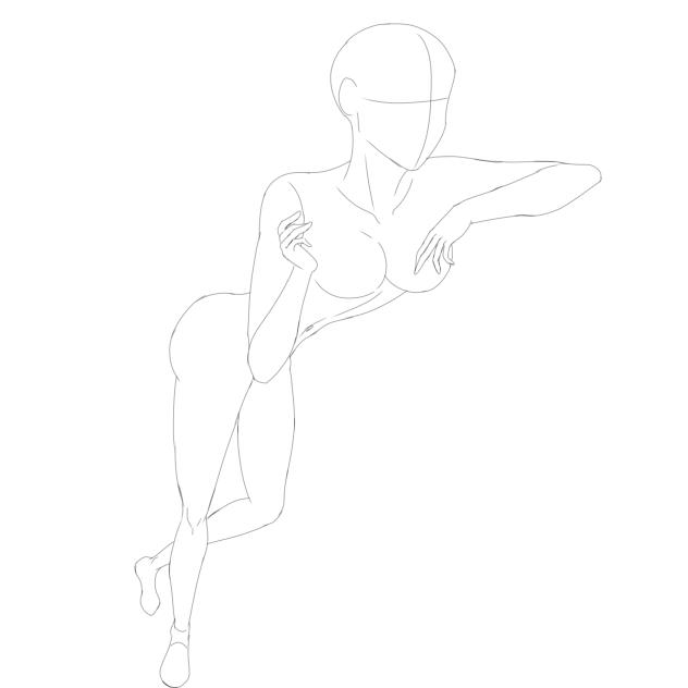 Bent standing pose - ibisPaint