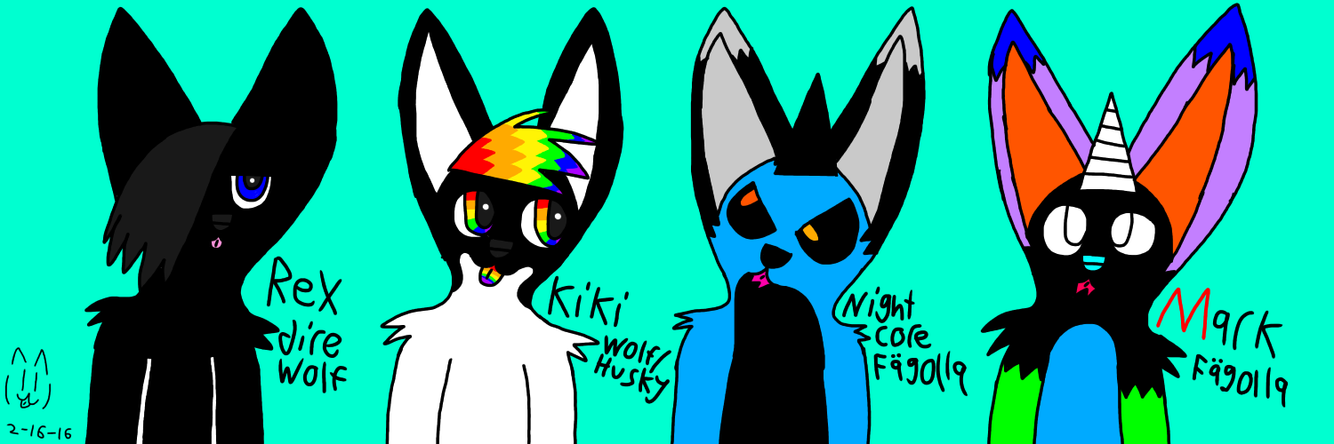 Rex,Kiki,Nightcore and Mark - ibisPaint