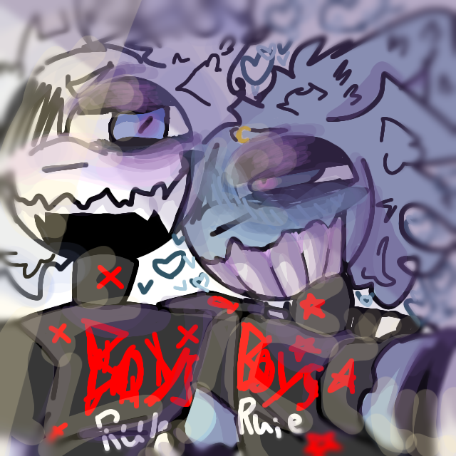 genderbent versions of me and Kat - ibisPaint