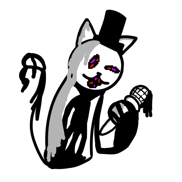 Corrupted Top Hat Cat PurringTale fnf - ibisPaint