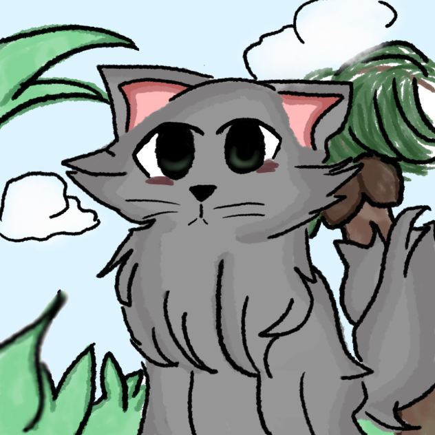 Gray cat - ibisPaint
