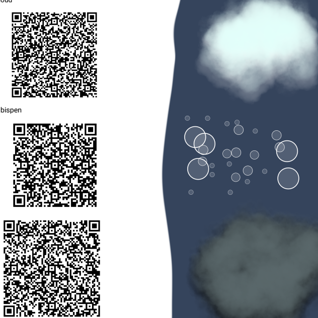 Clouds,Bubbles and storm clouds - ibisPaint