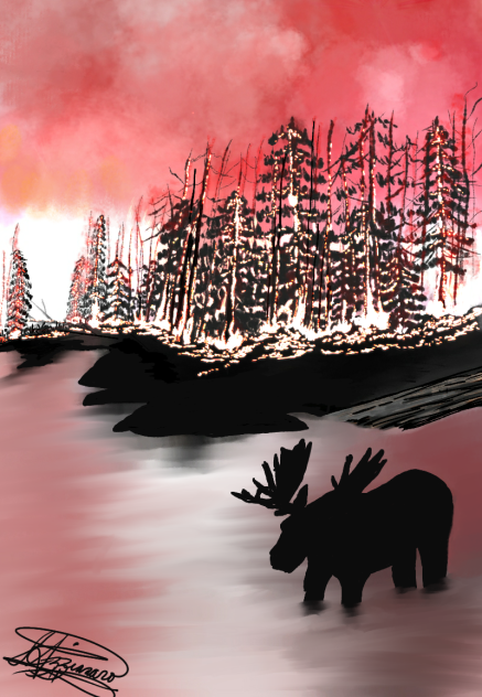 Forest fire - ibisPaint
