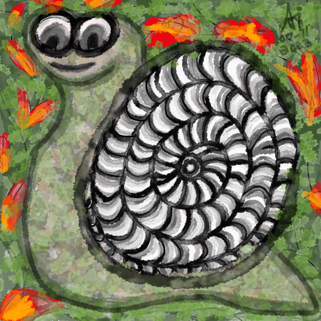 Snail digital recreation - ibisPaint