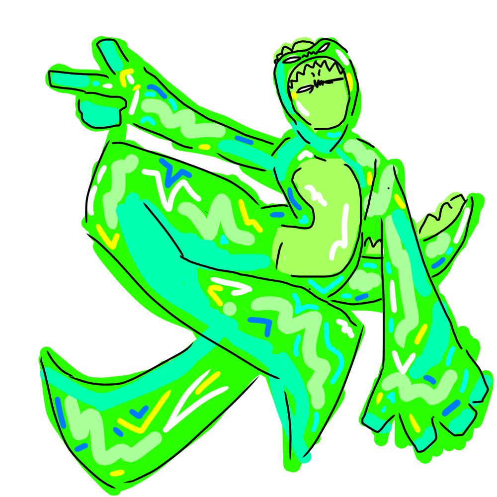 Dino person - ibisPaint