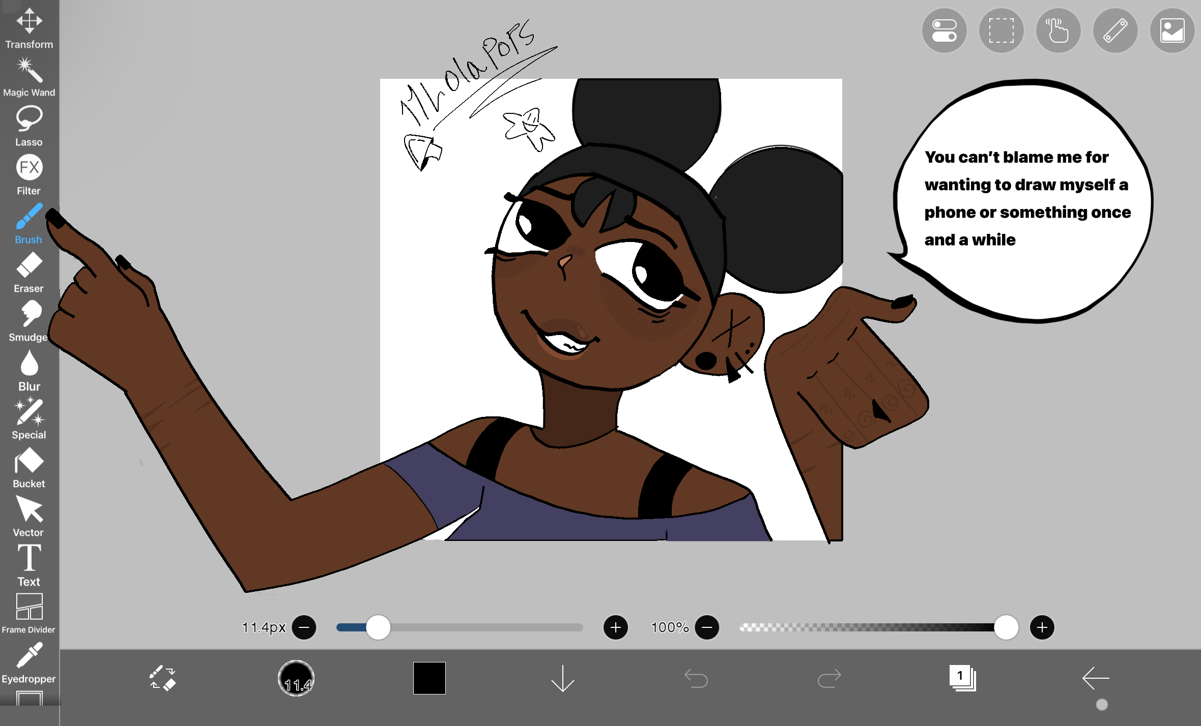 Oops my bad,I broke the fourth wall 😅 - ibisPaint