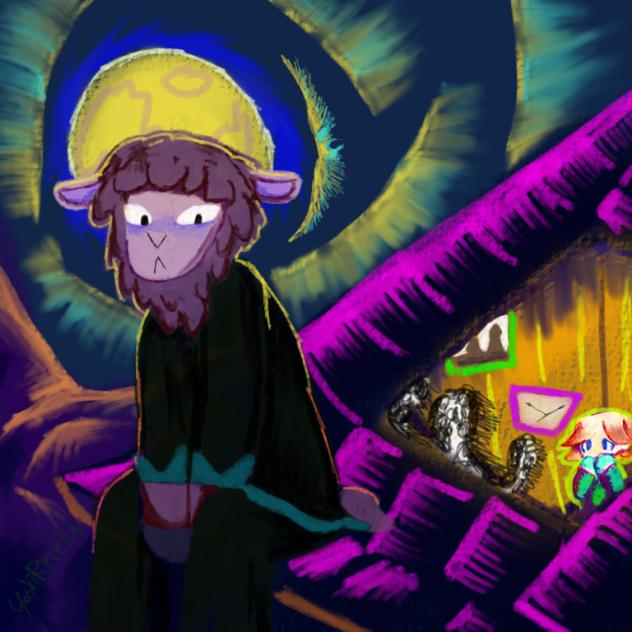 Escaping a Monster n staying on Roof - ibisPaint
