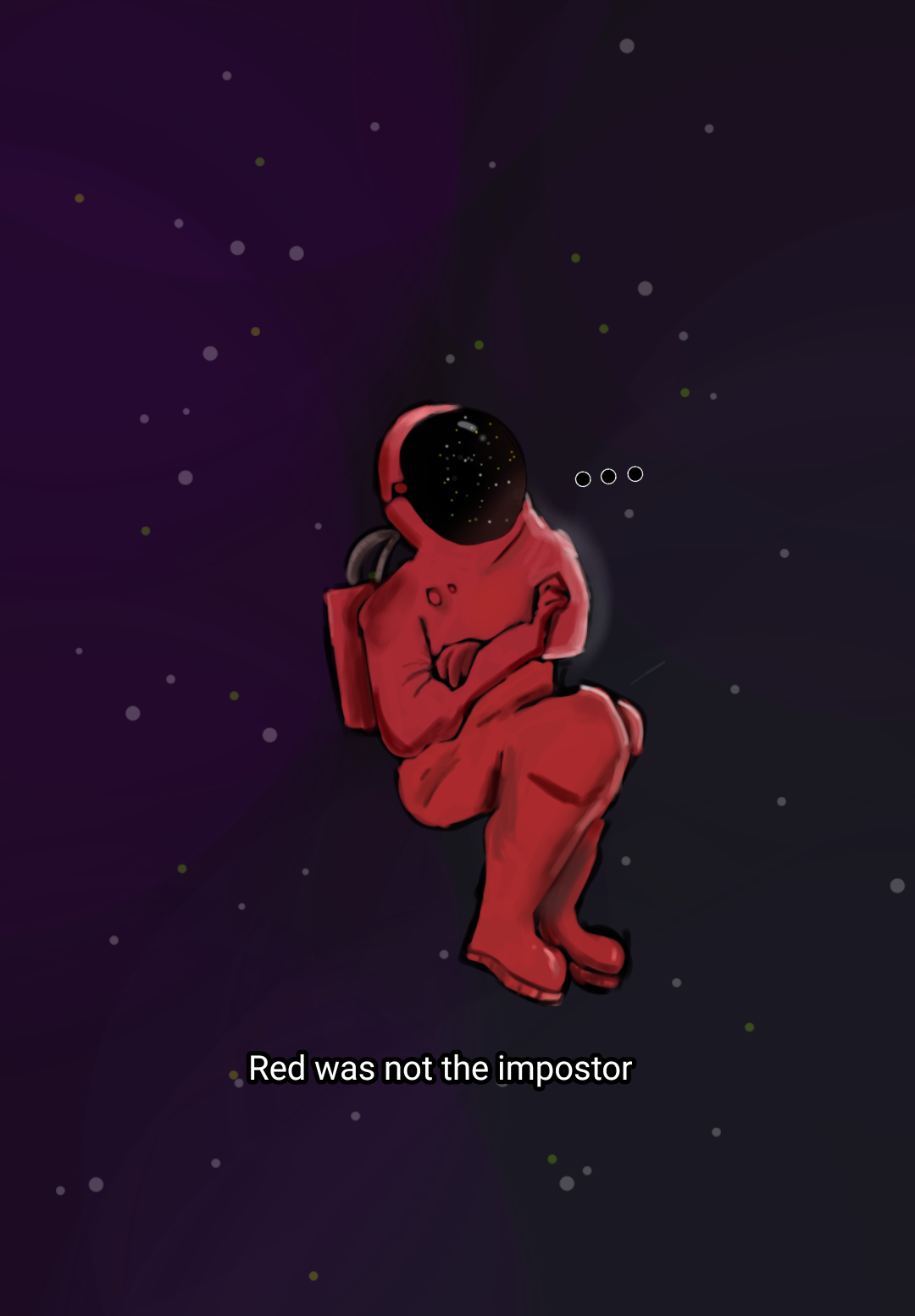red was not the impostor (among us fanar - ibisPaint