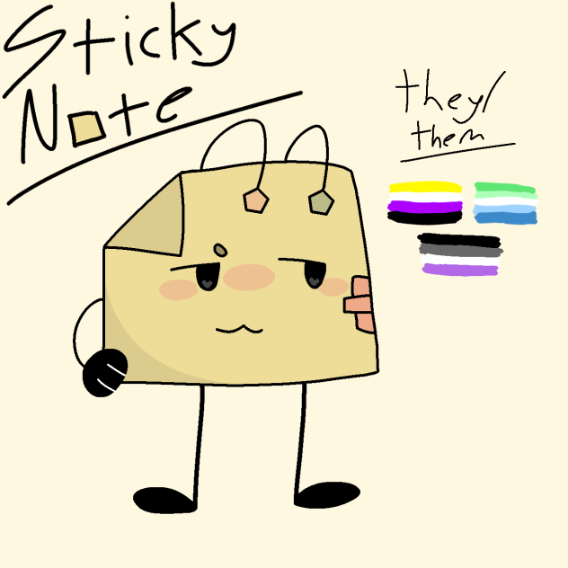 StickyNote (object show OC) - ibisPaint