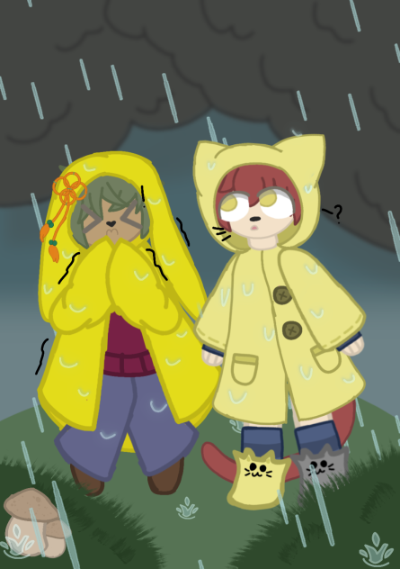 Two friends in the rain (remake) - ibisPaint