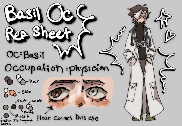 Basil OC ref sheet (3.0) - ibisPaint