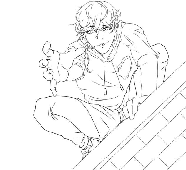 sunset boi line work - ibisPaint