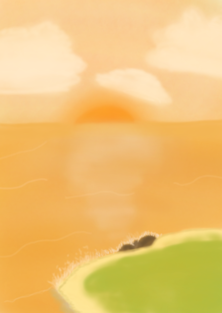 Sunset beach - ibisPaint