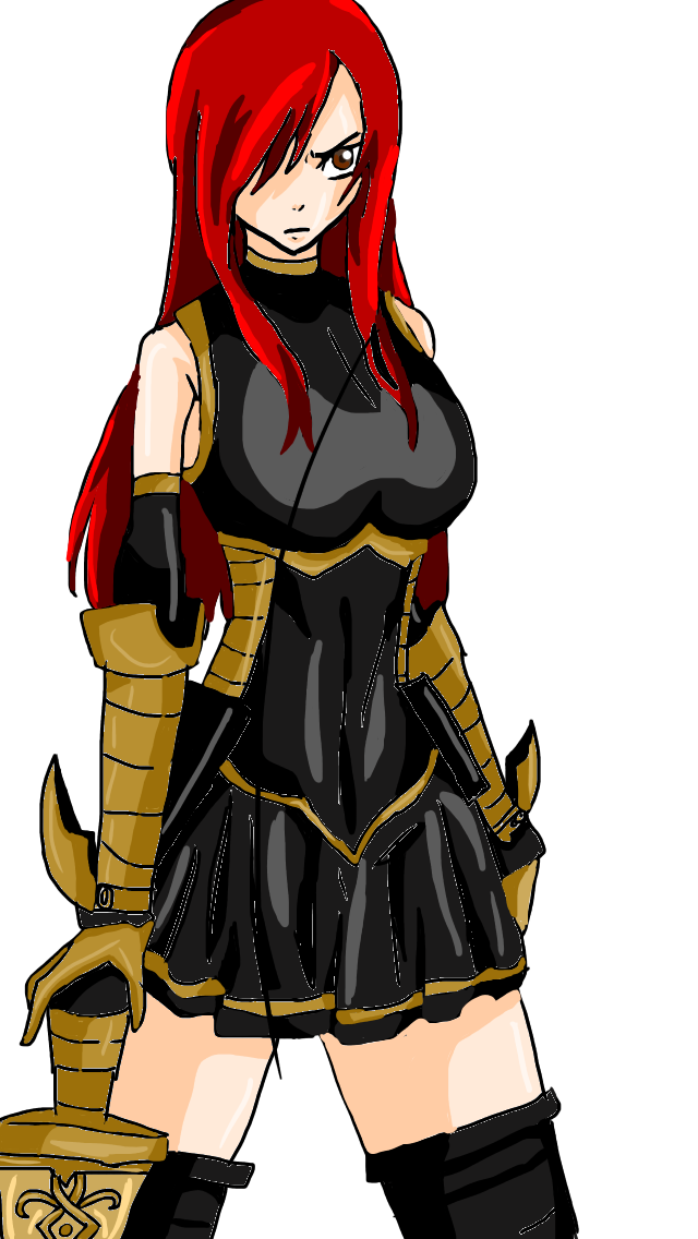 erza scarlet speed paint - ibisPaint